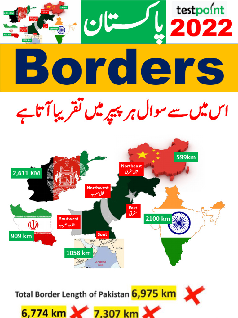 Pakistan's Border Lengths and Countries | PDF