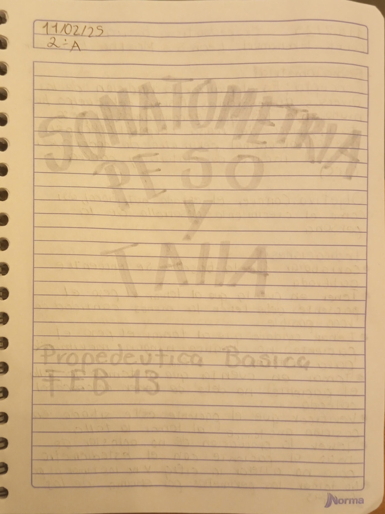 Somatomertria Peso y Talla Canek Emmanuel León Sánchez | PDF