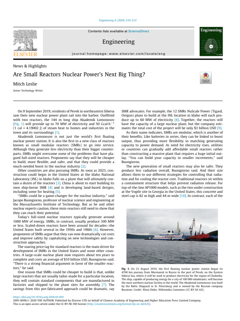 Small Modular Reactors: Future of Nuclear Power | PDF | Nuclear Reactor ...