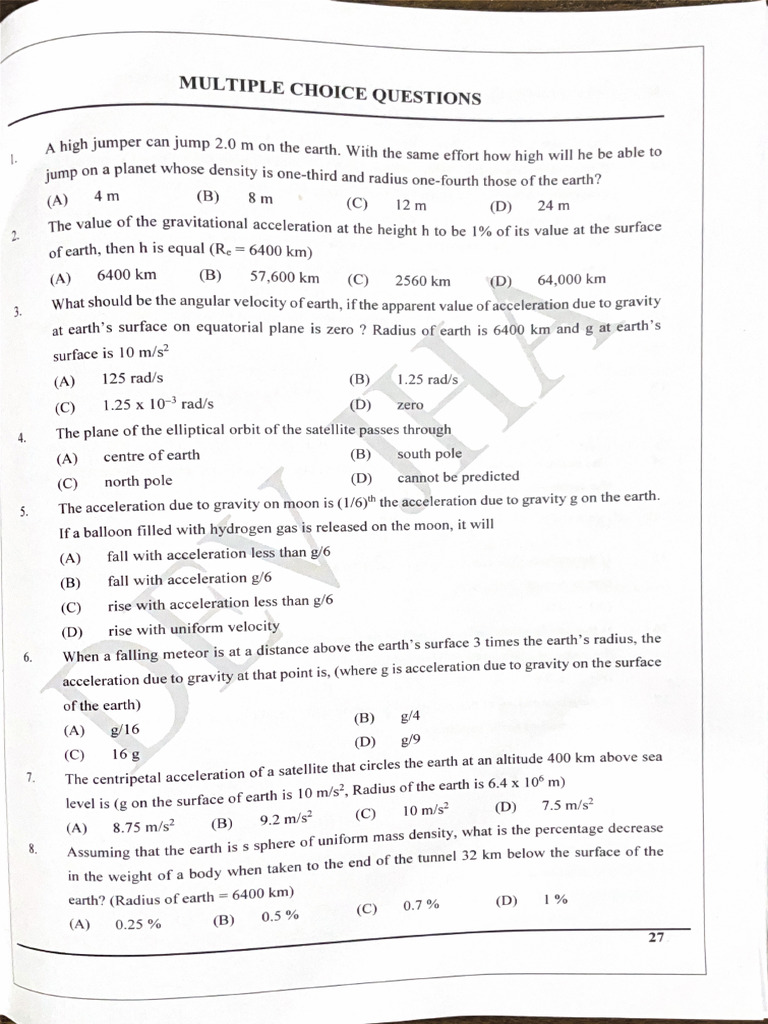 Gravitation Module | PDF