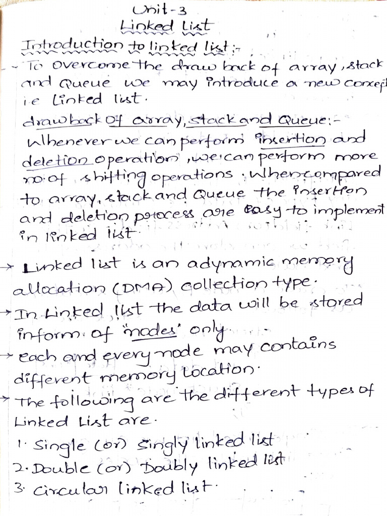 Dsa Linkedlist Chapter 1 Pdf Pointer Computer Programming Data