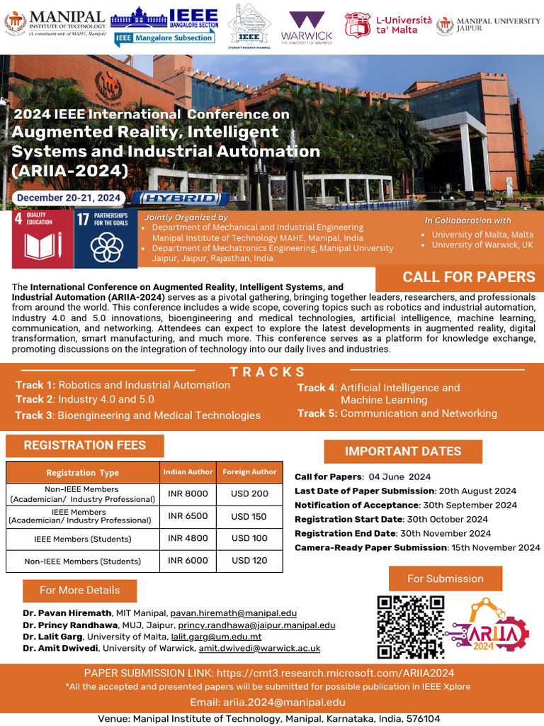 3. One Page Brochure_IEEE _ARIIA-2024 | PDF | Engineering | Computing