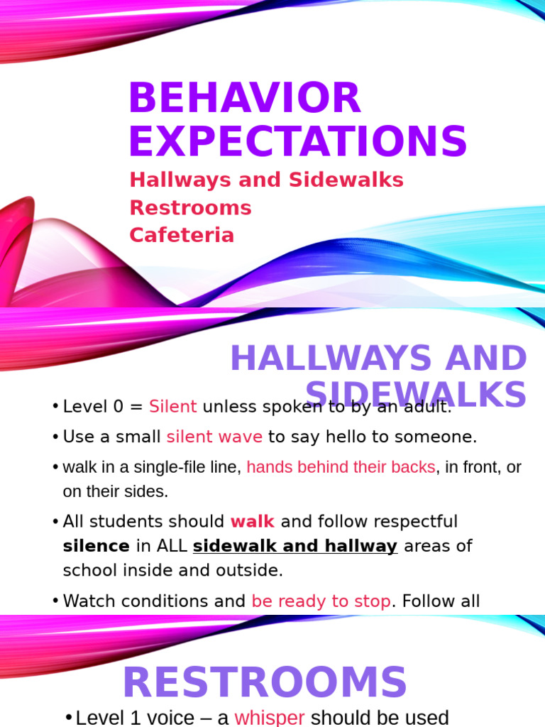 Behavior Expectations - White | PDF