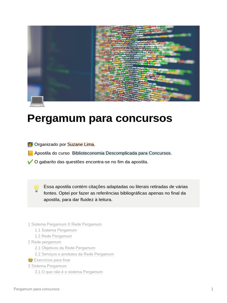 Rede Pergamum para Concursos | PDF | Bibliotecas | Bancos de dados