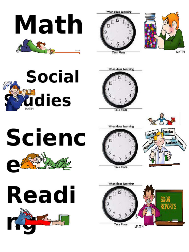 Daily Schedule Signs | PDF