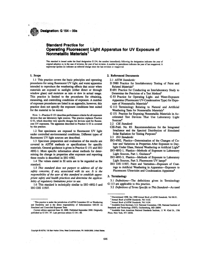 Astm G 154 | PDF