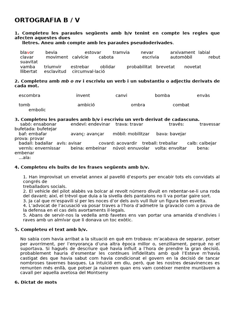 Ortografia B/V | PDF