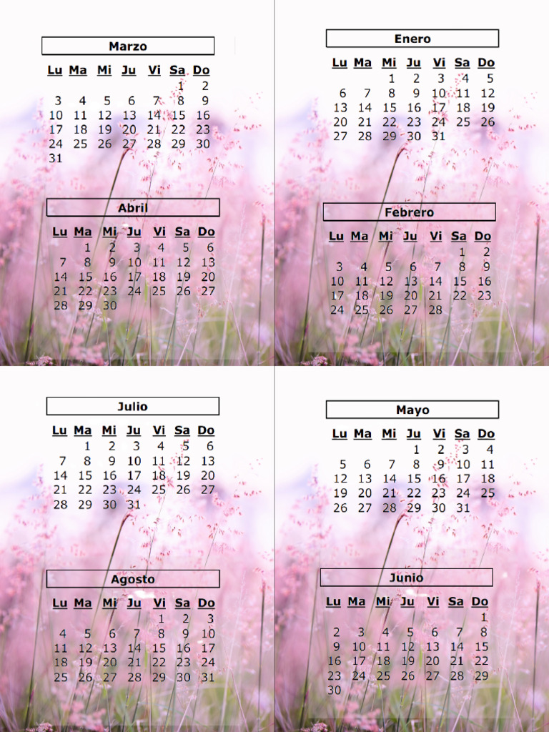 almanaque para imprimir y grapar | PDF