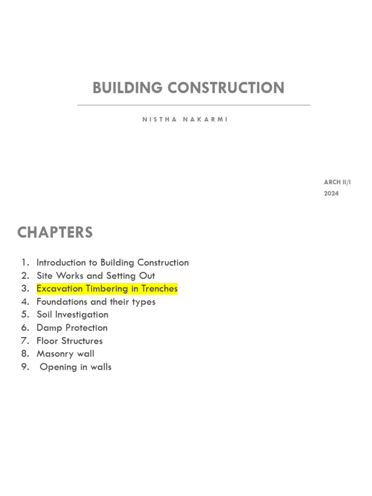 Excavation and Timbering | PDF | Deep Foundation | Aquifer