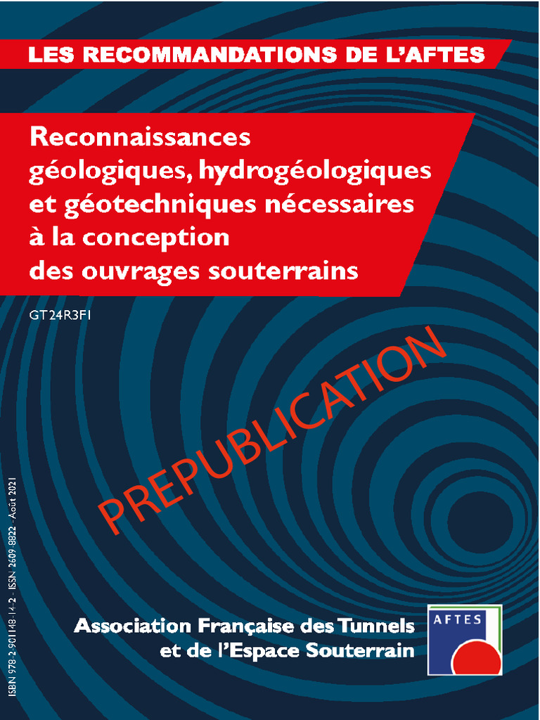GT24R3F1 Reconnaissances Nécessaires À La Conception Des Ouvrages Souterrains | PDF | Génie ...