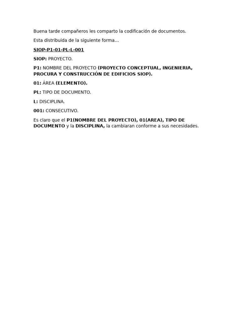 Codificacion de Documentos Ejemplos | PDF