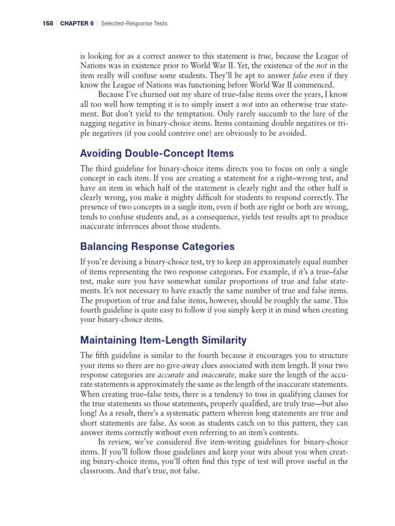 Binary-Choice Test Guidelines | PDF | Multiple Choice | Cognitive Science