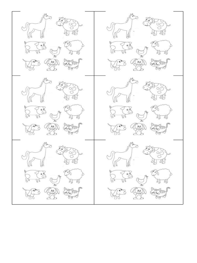 Farm Animals To Colour | PDF