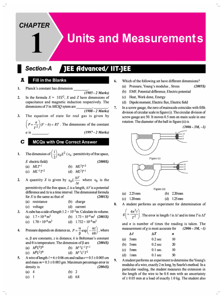 1 Unit and Measurement | PDF