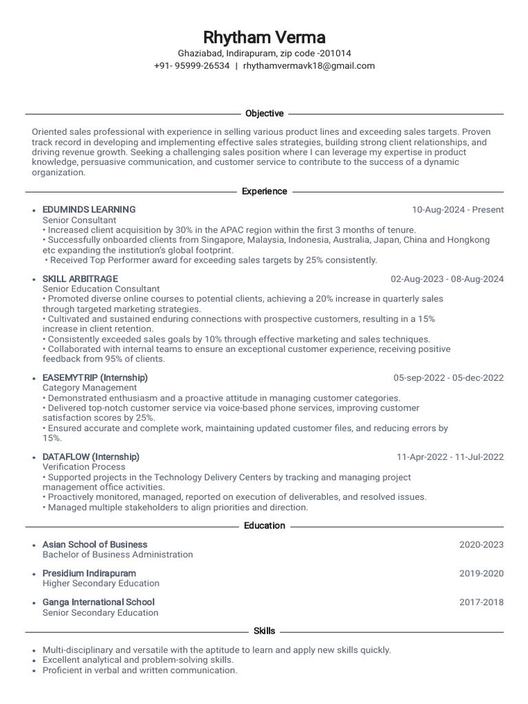 CV 2024112202265416 | PDF | Sales | Customer Relationship Management