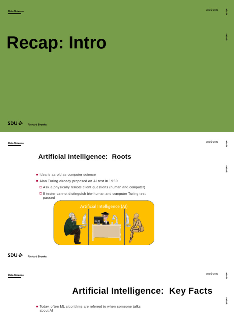 7. Recap Introduktion Til DS (1) | PDF | Machine Learning | Artificial Intelligence