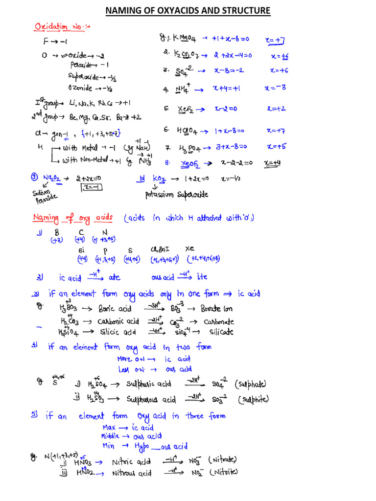 Oxy Acids | PDF
