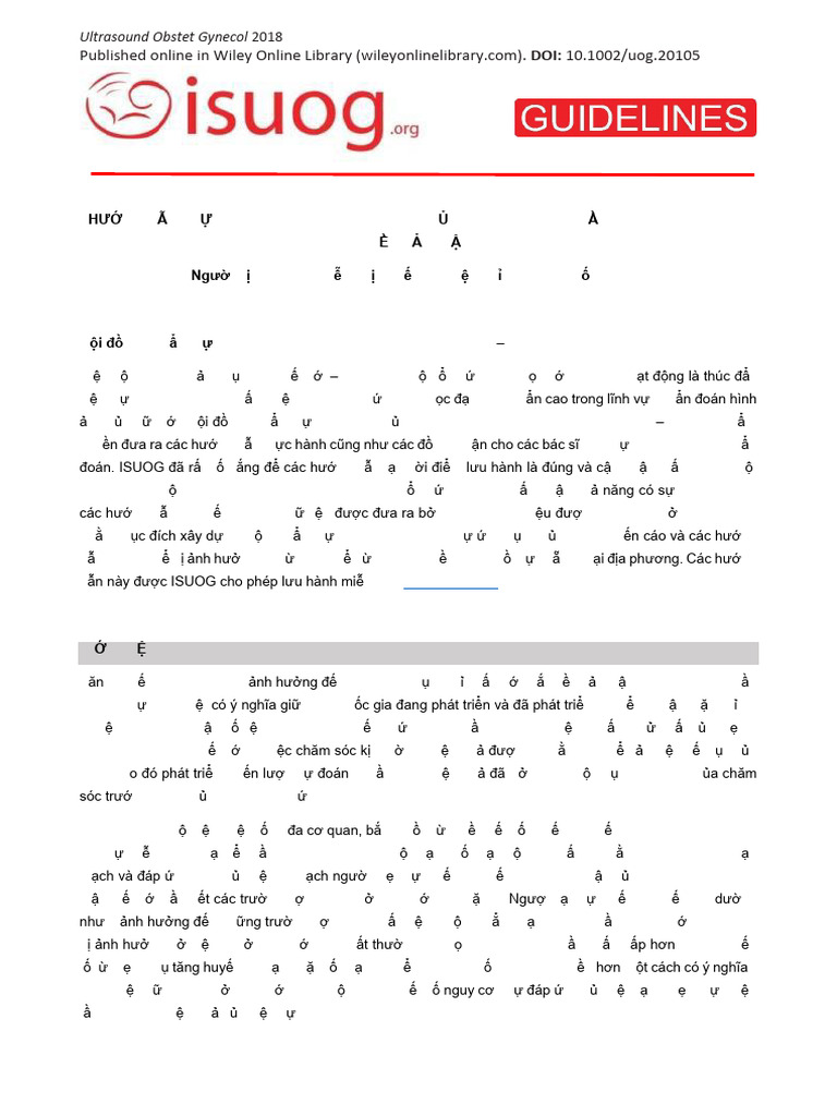 ISUOG Practice Guidelines - 9. Vai Tro Cua Sieu Am Trong Tam Soat Va ...