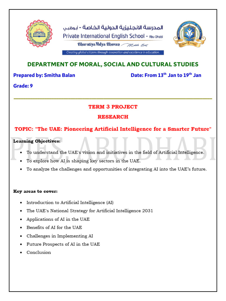 GR9 - MSCS - Term 3 Project - 2024-25 | PDF