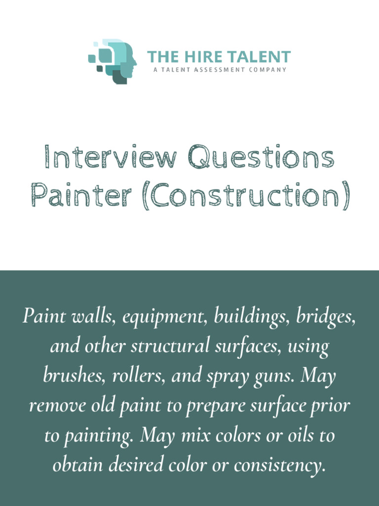 Interview Questions Painter Construction | PDF