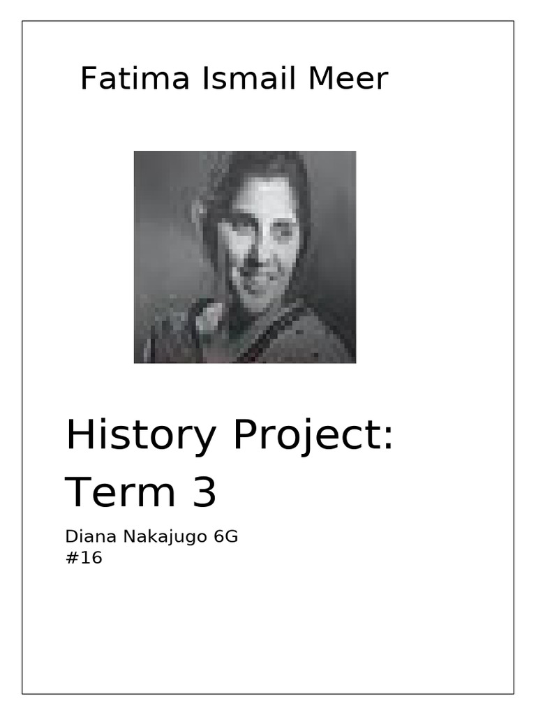 Fatima Ismail Meer | PDF