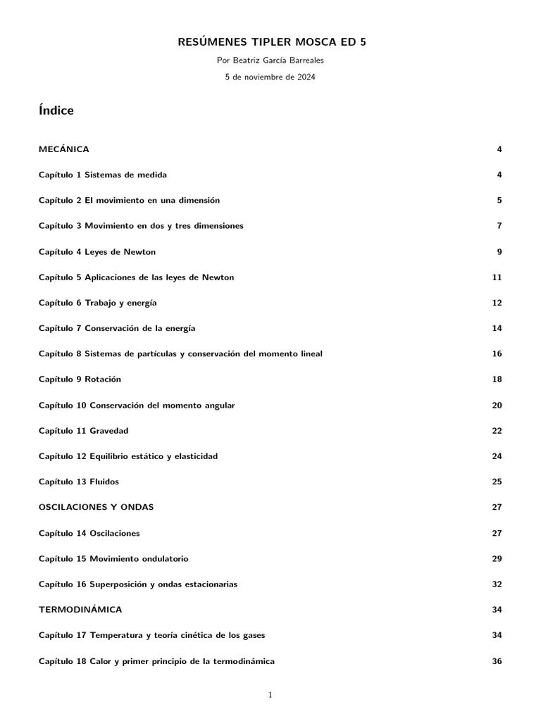 Resumen Tipler-1 | PDF | Fuerza | Masa