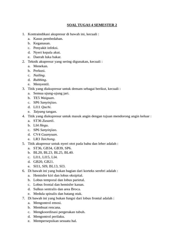 Soal Tugas 4 Semster 2 | PDF