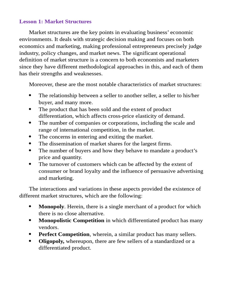 Econ Module 5 All | PDF | Monopoly | Market (Economics)
