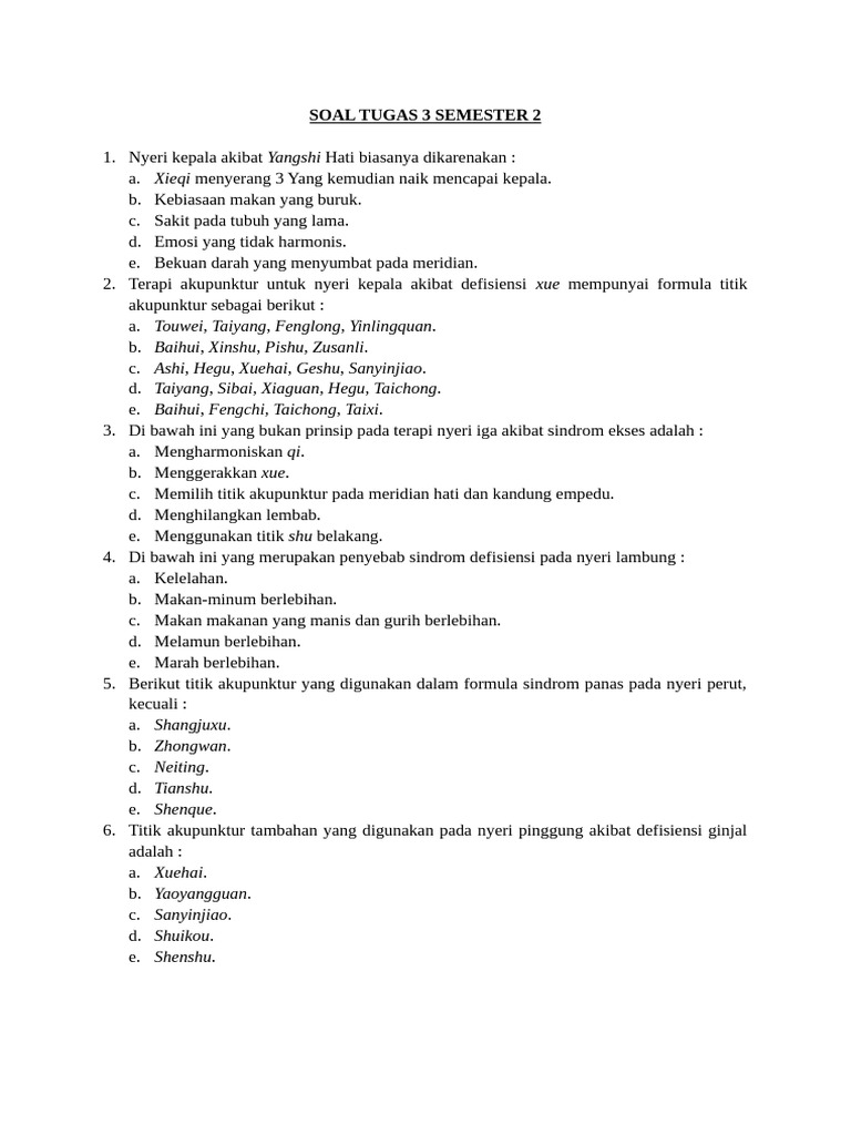 Soal Tugas 3 Semster 2 Yang Dibahas | PDF