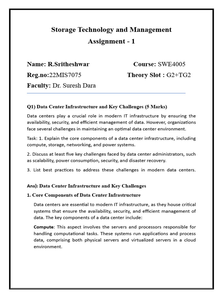 22MIS7075_STM_Assignment-1 | PDF | Computer Data Storage | Cache (Computing)
