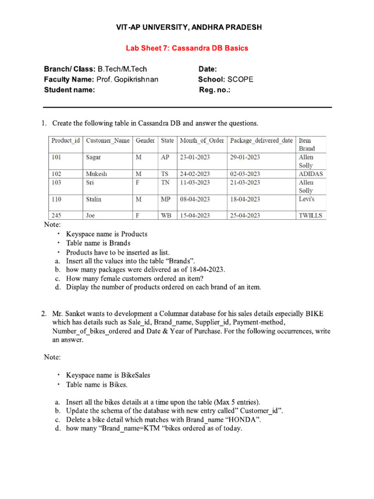 Lab Sheet 7 | PDF