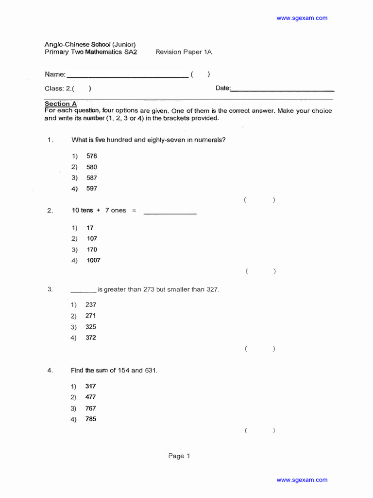 2019-P2-Math-SA2 Review 1-ACS(J) (1) | PDF