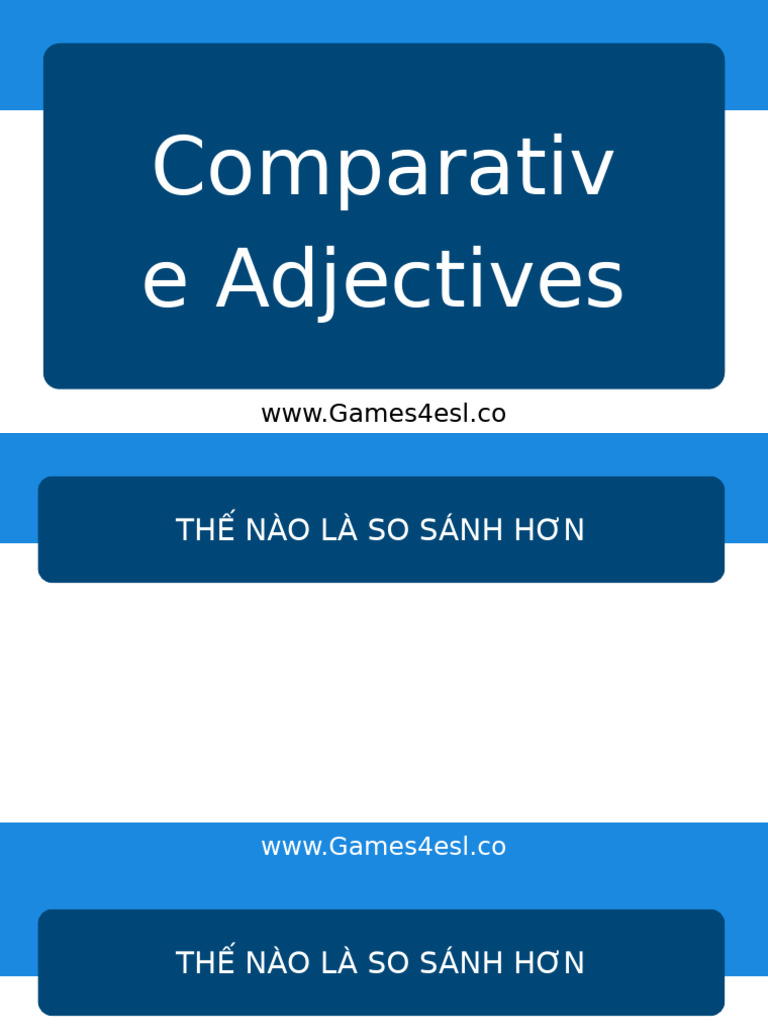 Comparative Adjectives PowerPoint Lesson | PDF