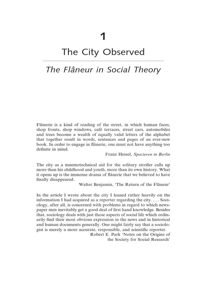 David Frisby - The Flaneur in Social Theory | PDF | Sociology | Surrealism