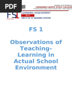FS 1 Learning Episode 2 | PDF | Learning | Teachers