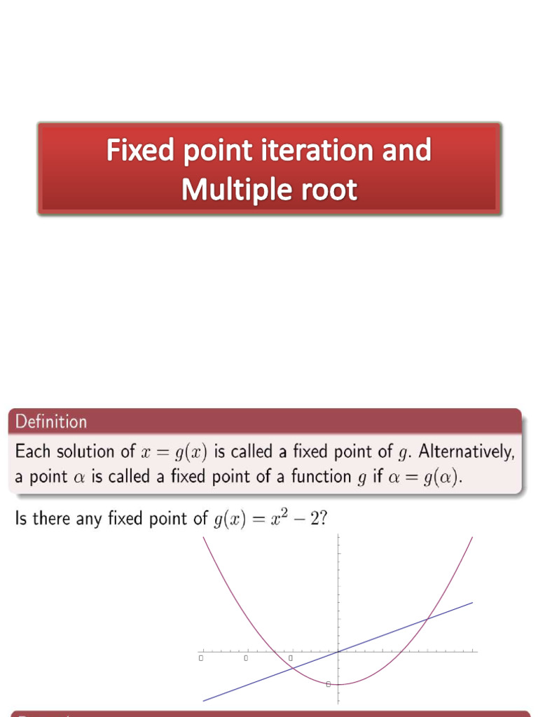 Fixed point iteration 8-9 lectures | PDF