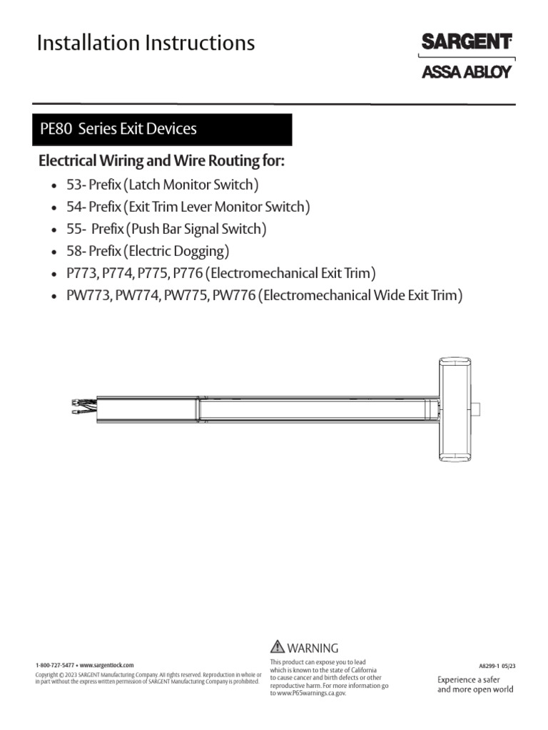 Sargent 53 54 55 and 58 Electrical Wiring and Wire Routing For Pe80 ...
