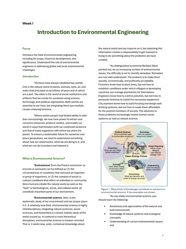 Introduction to Environmental Engineering | PDF | Climate Change ...