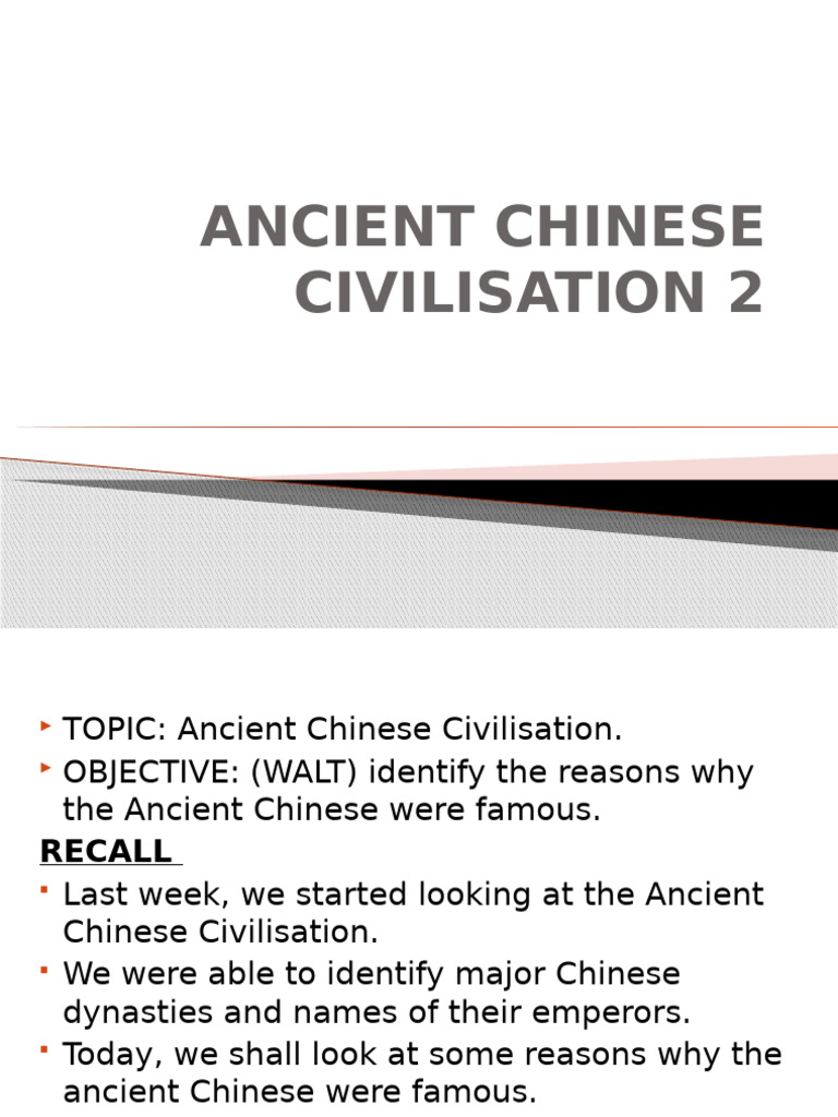 Ancient Chinese Civilisation 2 | PDF | Chinese Culture | Gunpowder