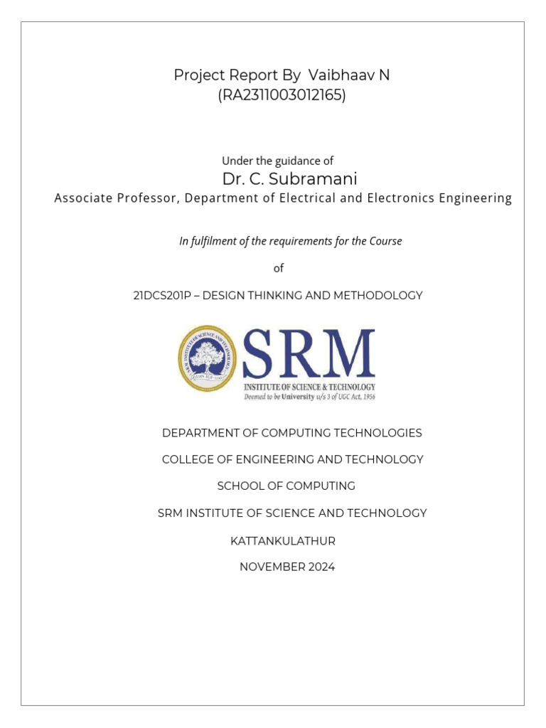 DTM Report RA2311003012165 PDF | PDF | Mentorship | Cognition