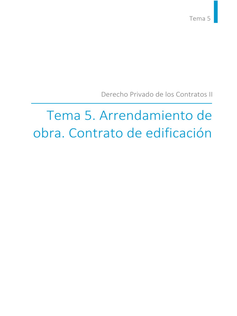Full 6678 Tema 5. Arrendamiento de Obra. Contrato de Edificación esl-ES | PDF | edificio ...