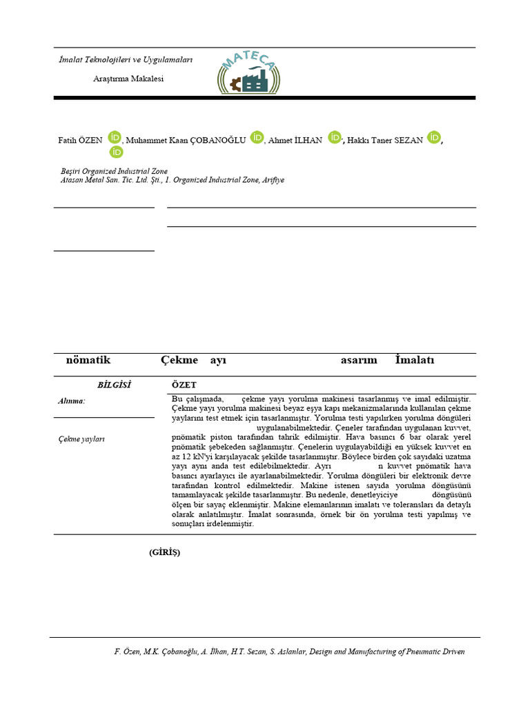 Design and Manufacturing of Pneumatic Driven Extension Spring Fatigue ...
