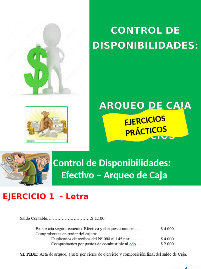 Arqueo de Caja - Ejercicios | PDF