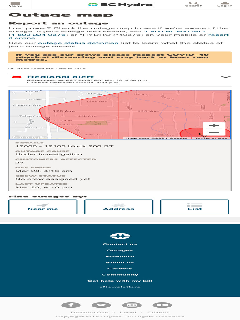 Outage map | PDF