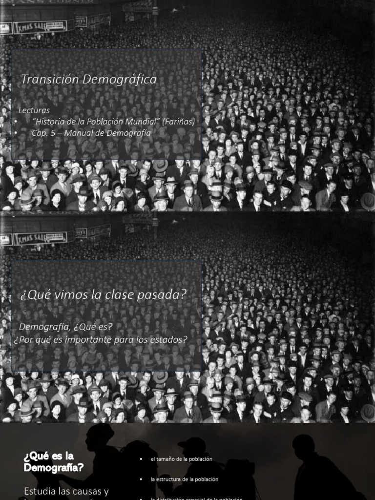 Clase 5-6 - MCG 2024 - Transición Demográfica - 18.04.2024 | PDF | Demografía | Tasa de mortalidad