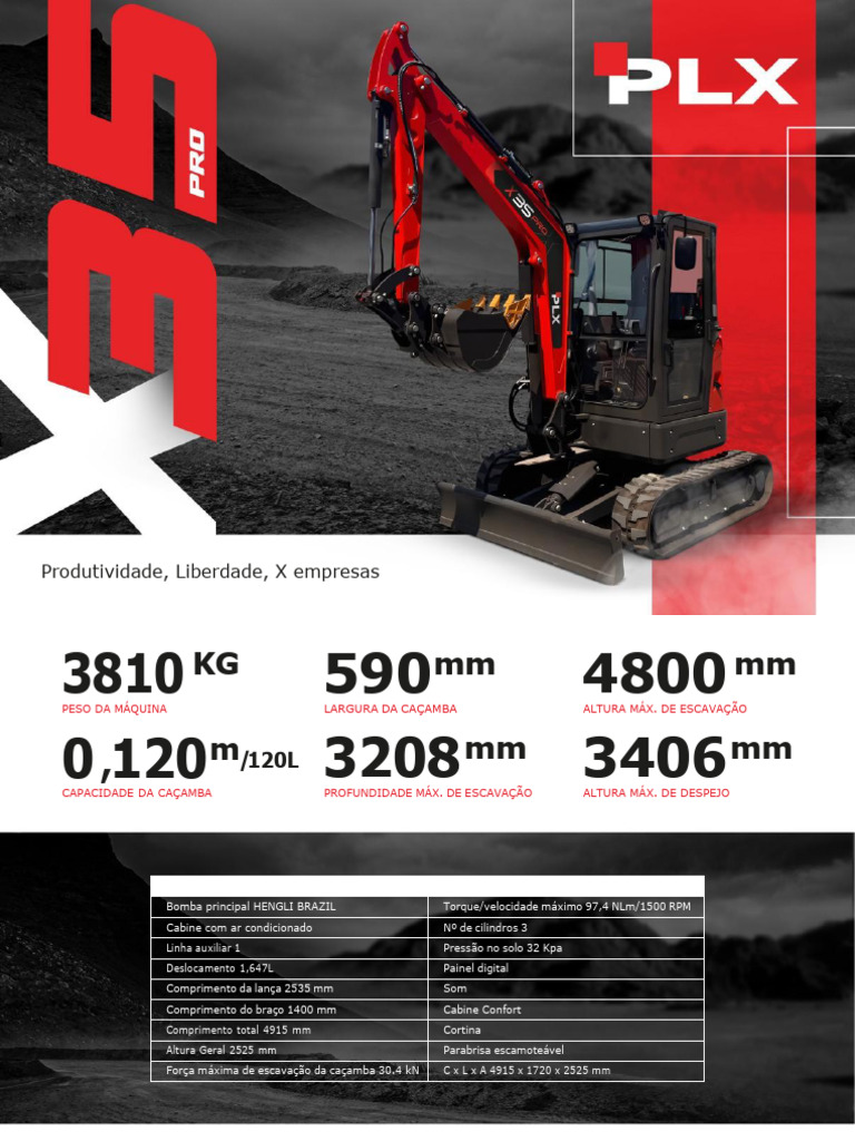 Mini Escavadeira PLX X35 PRO | PDF