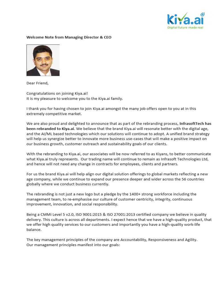 3 - Welcome Note From MD & CEO-2022 | PDF | Brand | Business Economics
