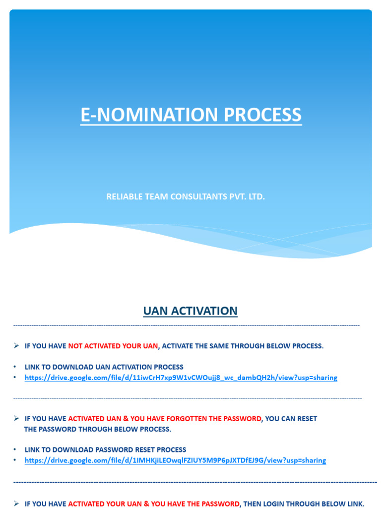 PF E-Nomination Process | PDF | Computing | Software