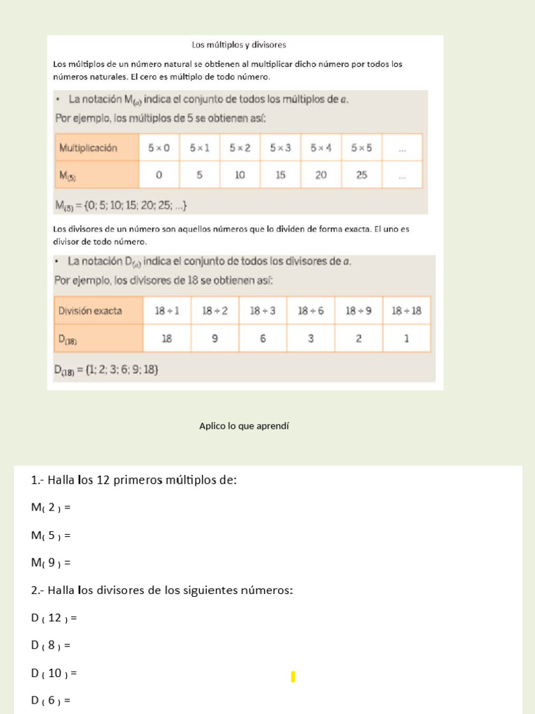 Multiplos_y_divisores | PDF