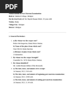 Viscera Examination Report Template | PDF | Injury | Autopsy